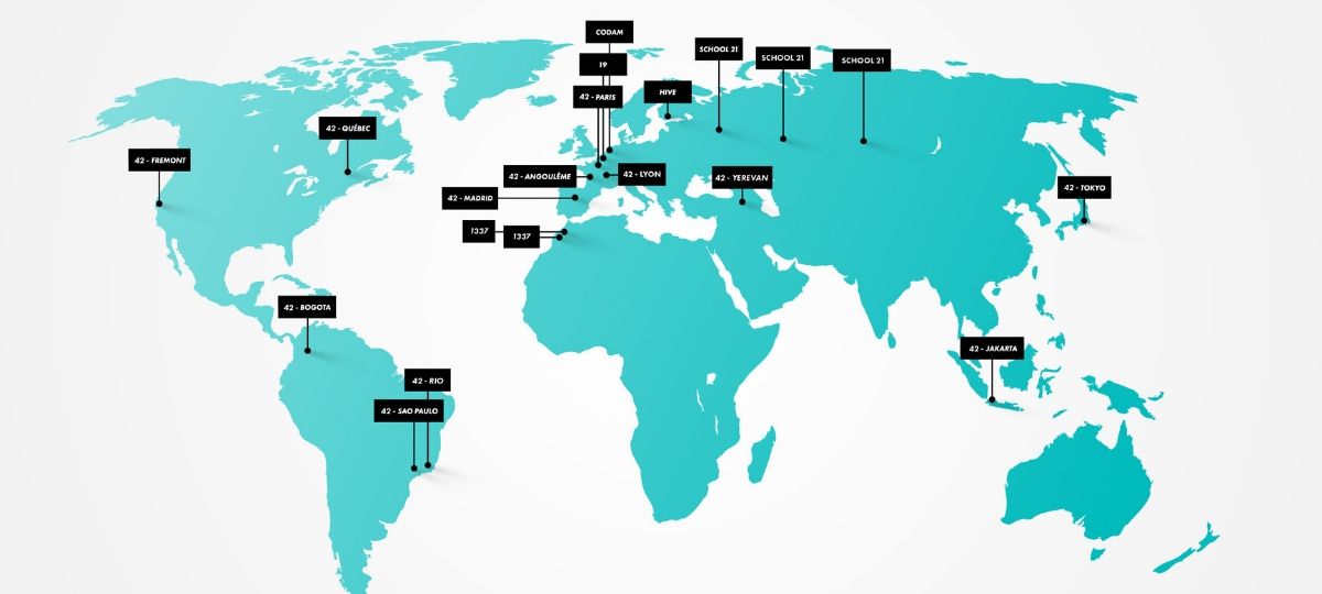 L’école 42 ouvre 11 nouveaux campus dans le monde