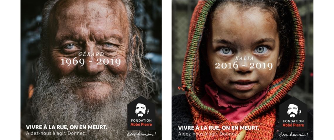 Vivre à la rue, on en meurt ! Campagne de la Fondation Abbé Pierre