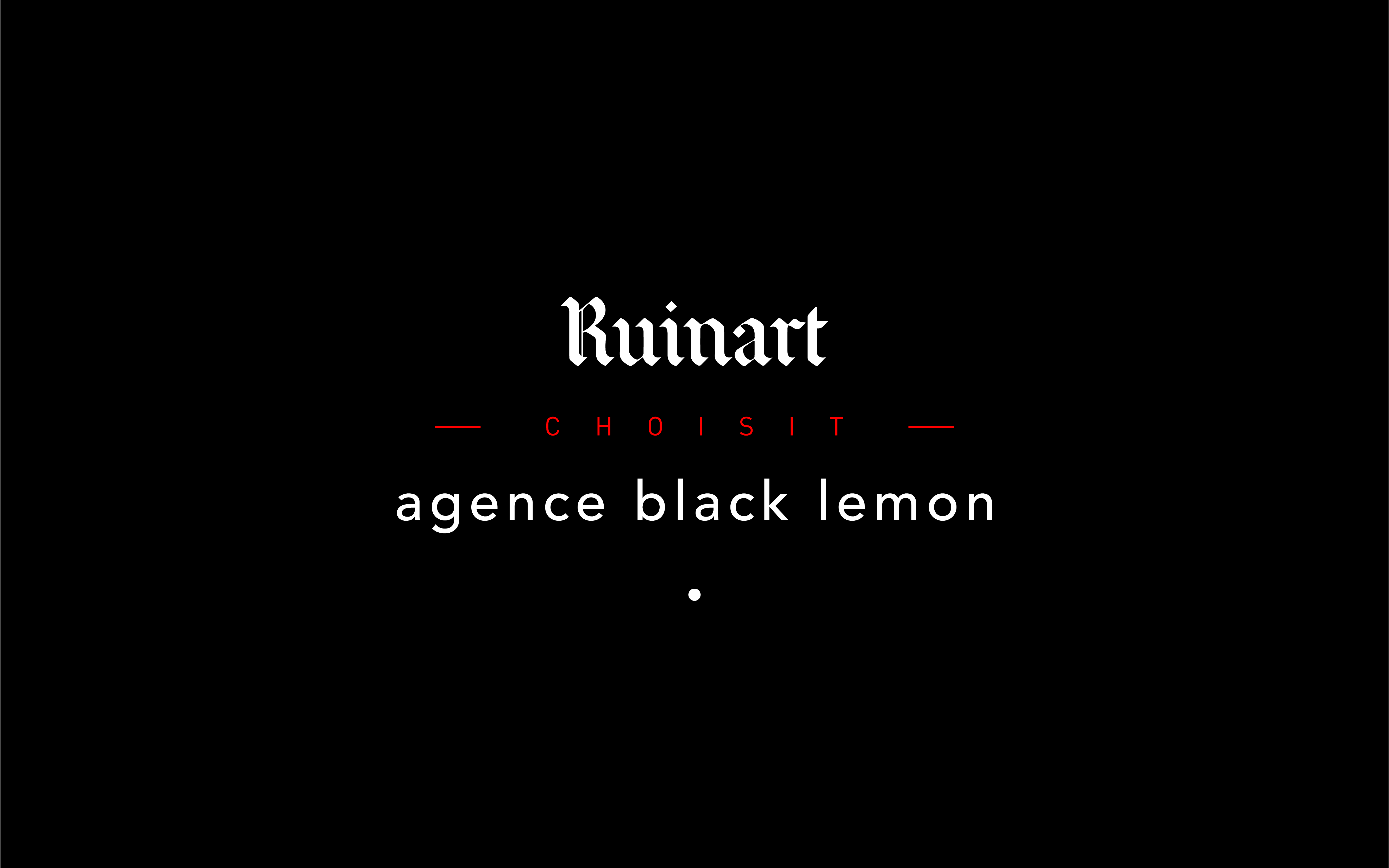 Black Lemon remporte le budget de la Maison Ruinart