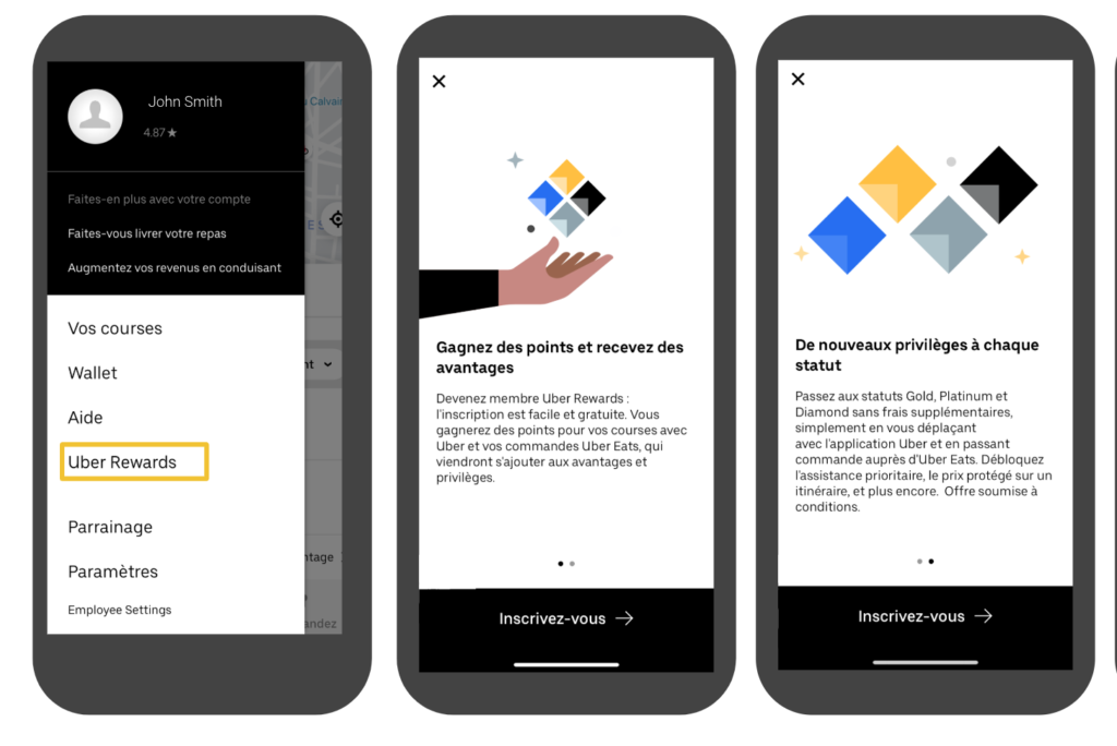 Le programme fidélité d'Uber « Uber Rewards » arrive en France